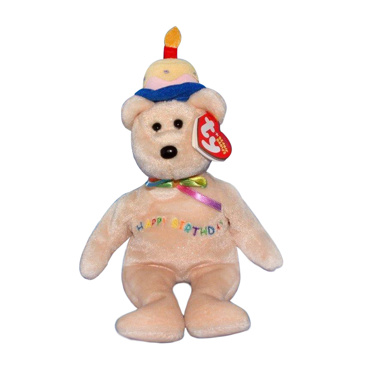 Ty Beanie Baby Happy birthday w cake - MWMT (Bear w/Cake 2007) – Sell4Value