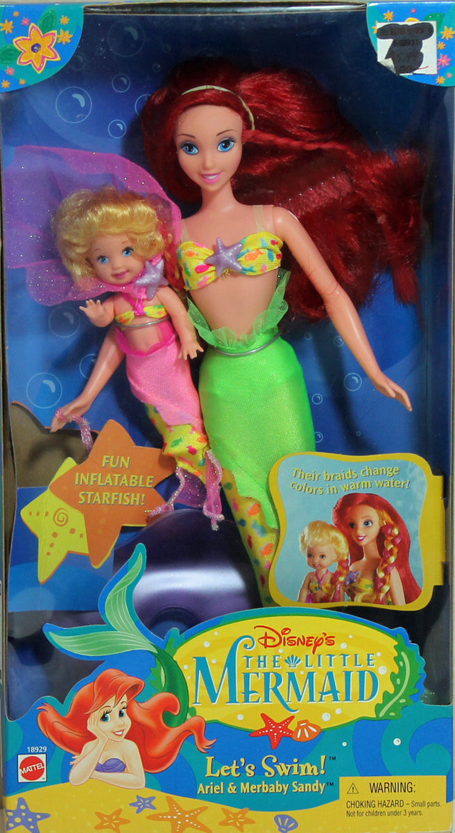 1997 Little Mermaid Let's Swim Ariel & Merbaby Sandy – Sell4Value