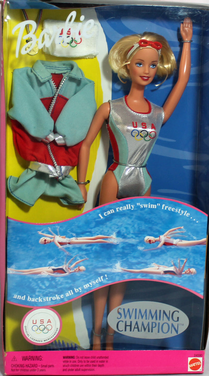 1999 Swimming Champion Barbie, NRFB, (24590) Mint Box – Sell4Value