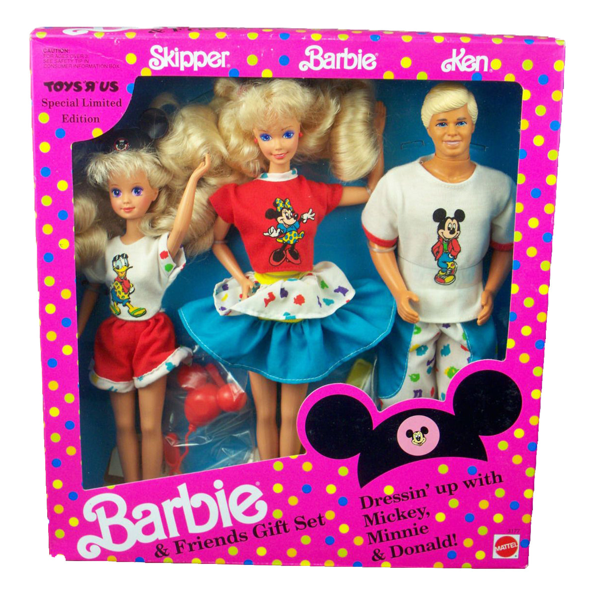 1991 Barbie & Friends Gift Set Dressin' up with Mickey, Minnie & Donal ...