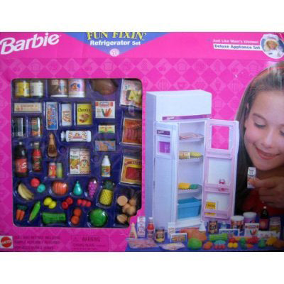Barbie 67691, Barbie - Fun Fixin' Refrigerator Set - Deluxe Appliance ...
