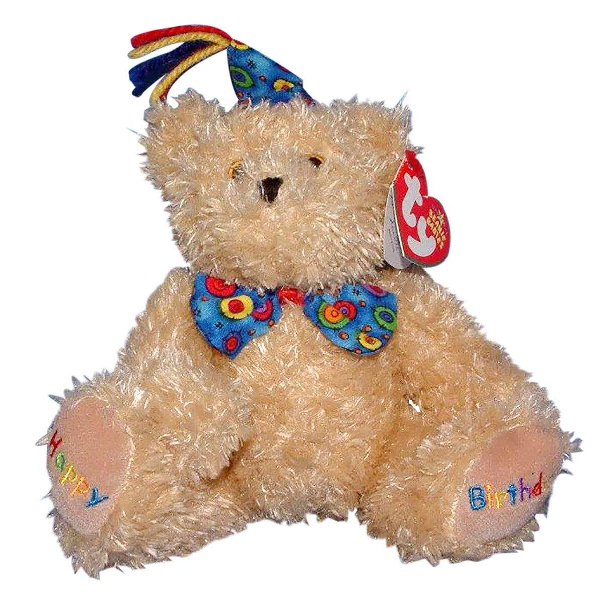 Ty Beanie Baby Happy birthday tan - MWMT (Bear w/Bow Tie 2005) – Sell4Value