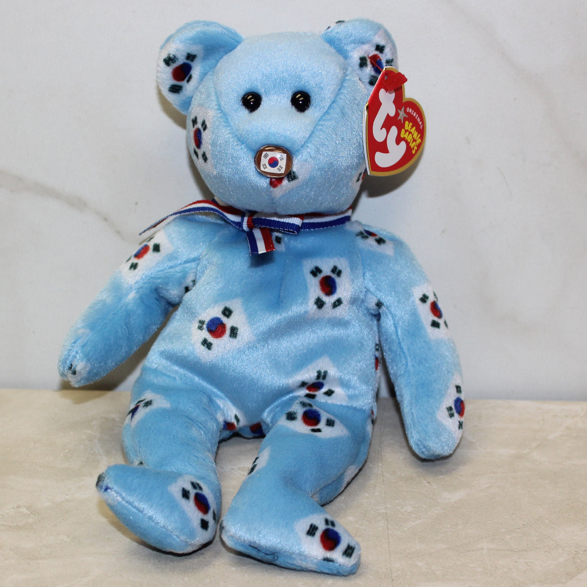 Ty Beanie Baby: Korea the Bear Flag Nose - Korea exclusive – Sell4Value